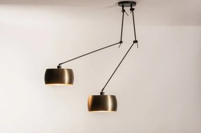 Závěsné designové svítidlo nad stůl Snap Light Duo Bond Gold and Black