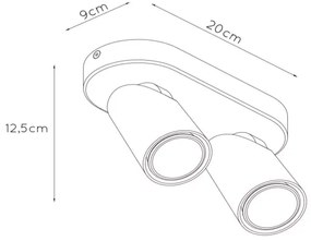 Lucide 23954/11/31 -  LED Bodové svítidlo XYRUS 2xGU10/5W/230V bílá