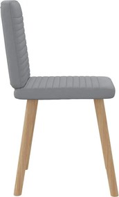 Jídelní židle 4 ks světle šedé textil 3315244