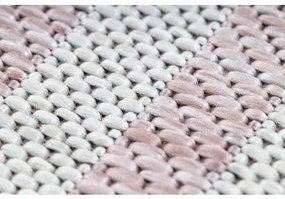 koberec SISAL SION bludiště 22376 ploché tkaní růžový / ecru velikost 200x290 cm | krásné koberce cz