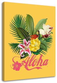 Gario Obraz na plátně Aloha na žlutém pozadí - Andrea Haase Rozměry: 40 x 60 cm