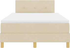 Postel s boxspringem s polštářem Krémová 120 x 190 cm textil 3338907