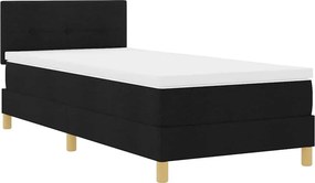 Postel s boxspringem s polštářem Černá 100 x 200 cm textil 3338897