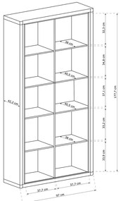 Obývací stěna DALLAS s | sestava CH | 3 díly | 234 cm | sonoma