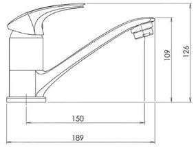 Novaservis Metalia 57 Dřezová baterie, bílá 57096,1