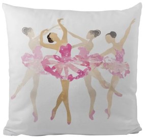 Povlak na polštář four balerinas, bavlněný satén