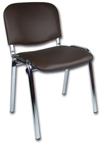 Konferenční židle ISO eko-kůže CHROM Modrá D4 EKO