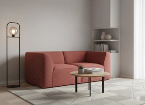 Červená, Dvoumístná modularní pohovka HUGG LL-1-1-C-1-POUF, 202 cm