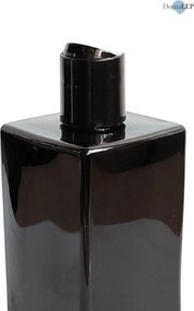 Dávkovač na mýdlo 500 ml černý s černým DISC TOP LUNA