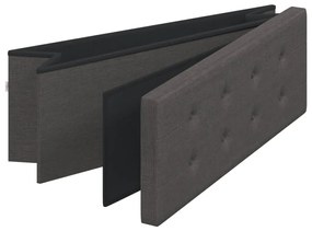 Úložná lavice skládací tmavě šedá umělé plátno - Default Title