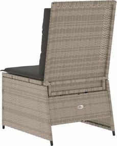 Zahradní sofa s polštářem Světle šedá polyratan 3394481