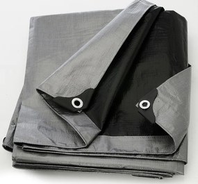 Foxigy Krycí plachta stříbrno - černá 10x15 m 260 g/m2