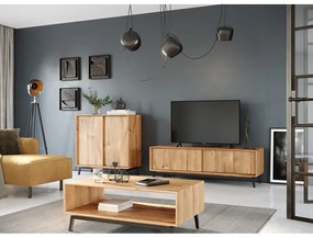 Massive home | Komoda s barem, dub, barva přírodní dub, kolekce Modern Loft