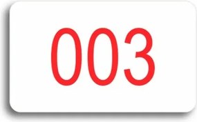 ACCEPT Číslo na dveře - typ 08 (50x30mm) - bílá tabulka - barevný tisk