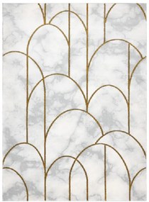Dywany Łuszczów, Kusový koberec Emerald 1016 cream and gold, 120x170, bílá, kancelář