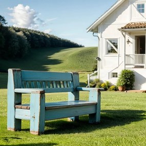 Stará Krása – Ruční výroba Barevné zahradní lavice 120 x 90 cm