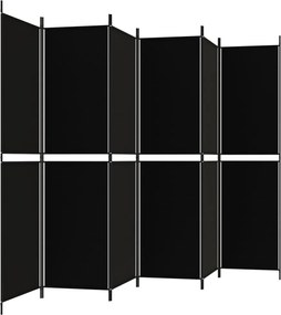 vidaXL 6dílný paraván 300x200 cm textil [350238] Barva: antracitová