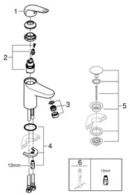 GROHE 24317001 - Umyvadlová baterie SWIFT 162 mm lesklý chrom