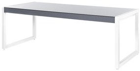 Zahradní stůl šedý / bílý 210 x 90 cm BACOLI Beliani