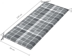 vidaXL Marketos Zahradní lavice s poduškou 120 cm masivní akáciové dřevo