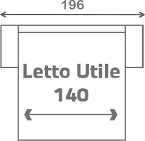 Pohovka ONE s rozkladem na každodenní spaní, 140, tm. šedá (jazz - 22 graphite)