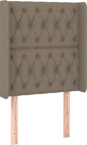 Box spring postel s matrací a LED taupe 80 x 200 cm textil 3139073
