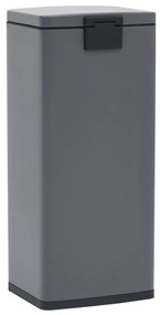 vidaXL Odpadkový koš s pedálem 30 l šedý nerezová ocel