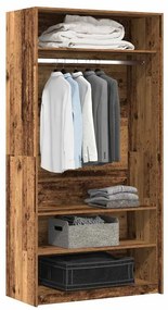 Šatní skříň old wood 100 x 50 x 200 cm kompozitní dřevo 3318624