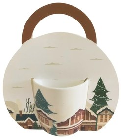 Home Elements Porcelánový hrnek s vánočním designem Město 300 ml v dárkovm balení