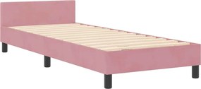 Postel s boxspringem s čelo Růžová 80 x 200 cm samet 3344842