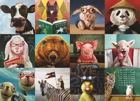 EUROGRAPHICS Puzzle Legrační zvířata / 1000 dílků / 68 x 48 cm