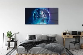 akrylový obraz Space žena moon 140x70 cm