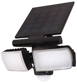 Solight LED solární osvětlení se senzorem, 8W, 600lm, Li-on, černá