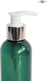Dávkovač mýdla BEN 200 ml zelený s bílo-stříbrným dávkovačem
