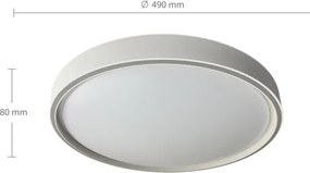 Brilagi-LED Stmív. svítidlo NANCI LED/60W/230V 3000-6500K pr. 49 cm stříbrná +DO