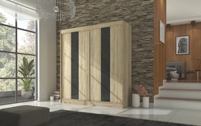 ADRK Furniture Posuvná skříň s lacobelem KAREN 200 ADRK-SW-KAR-SBL-200