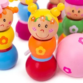 Bigjigs Toys Dřevěné kuželky Víly / od 3 let