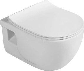 Sapho Sapho, BRILLA závěsná WC mísa s bidet. sprškou, Rimless, 36,5x53 cm, bílá, 100612