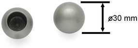 GARNÝŽE-HEBR Garnýž Torino matná stříbrná dvojitá 100 cm