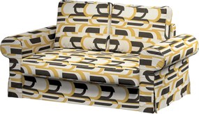Potah na pohovku IKEA Backabro 2-místná, rozkládací barva vícebarevná látka pletený vzor, vzorované