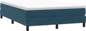 Postel Box Spring bez matrace tmavě modrá 140x220 cm samet 3315877