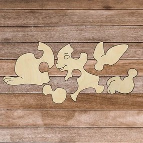 Dřevěné montessori edukační puzzle - Zajíček | SENTOP H020 Topol H020