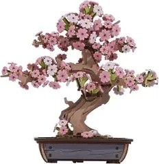 RoboTime 3D dřevěná skládačka Bonsaj sakura