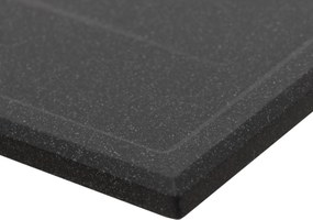 Laveo Megalo, 2-komorový granitový dřez 1160x500x185 mm s dlouhým odkapávačem, černá, LAV-SBE_721T