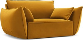 Sametové křeslo v hořčicové barvě Vanda – Mazzini Sofas