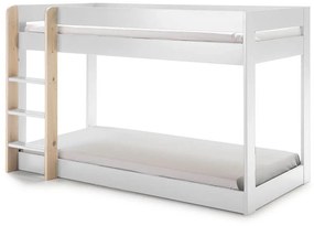 Dětská patrová postel gelano 90 x 190 cm bílá MUZZA