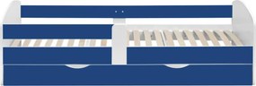 Postel s roštem a úložným prostorem 90x200, bílá/modrá, COCOLINO Kondela 0000395620