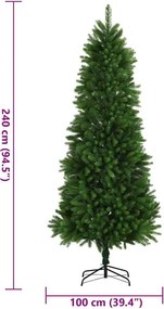 Umělý vánoční stromek s realistickým jehličím 240 cm zelený 284329