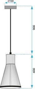 Toolight Toolight, stropní svítidlo 1xE27 APP1271-1CP, přírodní hnědá, OSW-02403