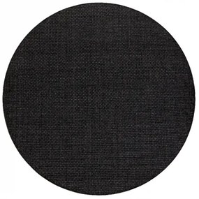 koberec kulatý TIMO 0000 SISAL venkovní černý velikost kruh 150 cm | krásné koberce cz